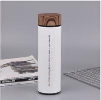 China Wholesale Wood Grain Cover Straight Business Office Gifts Thermos Stainless Steel Water Bottle for sale