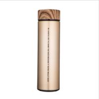 China Wholesale Wood Grain Cover Straight Business Office Gifts Thermos Stainless Steel Water Bottle for sale