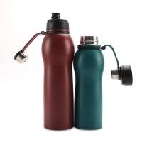 China OKADI 20oz 304 SS Drink Water Bottle Sport Stainless Steel Vacuum Flask Water Bottle with Rope for sale