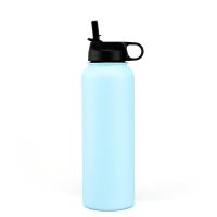 China 2023 New Custom Logo different lid Portable Insulated Promotional Stainless Steel Water Bottle  500ml 750ml 1000ml for sale