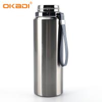 China 760ML High Vacuum 304 Stainless Steel Sports Water Cup With Strap for sale