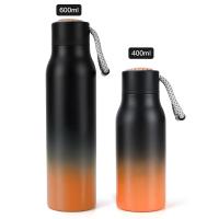 China 2020 Yongkang OKADI New 304 Stainless Steel Double Wall Thermos Leak Proof Hot Water Bottle With Rope for sale