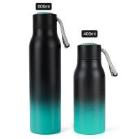 China 2020 Yongkang OKADI New 304 Stainless Steel Double Wall Thermos Leak Proof Hot Water Bottle With Rope for sale
