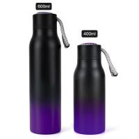 China 2020 Yongkang OKADI New 304 Stainless Steel Double Wall Thermos Leak Proof Hot Water Bottle With Rope for sale