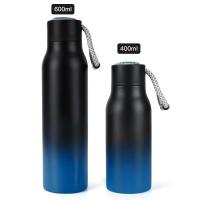 China 2020 Yongkang OKADI New 304 Stainless Steel Double Wall Thermos Leak Proof Hot Water Bottle With Rope for sale