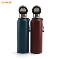 China OKADI 850ml Double Wall travel vacuum insulated stainless steel thermos sports drinking water flask Water Bottle for sale