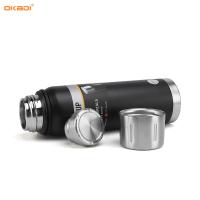 China New Product  Customize Branded Insulated Vacuum Flask With All Steel Lid and Portable Rope for sale