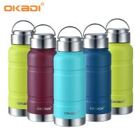 China 700ML Vacuum Travel Flask Insulated Thermal 304 Stainless Steel Sports Bottle With Handle for sale