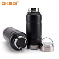 China 700ML Vacuum Travel Flask Insulated Thermal 304 Stainless Steel Sports Bottle With Handle for sale