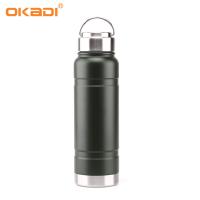 China 700ML Vacuum Travel Flask Insulated Thermal 304 Stainless Steel Sports Bottle With Handle for sale