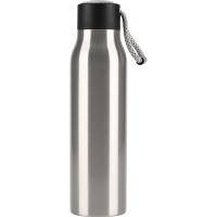 China New Arrival Sport Portable Double Walled Thermos Tumbler Custom Stainless Steel Water Bottle 600ml With Rubber Strap for sale