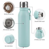 China 700ML Hot Sell High-Quality Stainless Steel Portable Double Wall  Thermos Sports Water Bottle With Handle for sale
