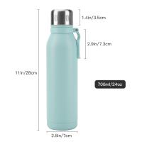 China 700ML Hot Sell High-Quality Stainless Steel Portable Double Wall  Thermos Sports Water Bottle With Handle for sale