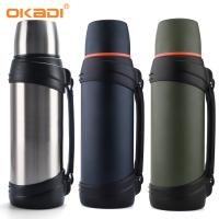 China Wholesale 2L Large Capacity Steel Insulated Vacuum Thermos Travel Pot with Handle for sale
