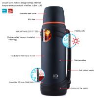 China Wholesale 2L Large Capacity Steel Insulated Vacuum Thermos Travel Pot with Handle for sale