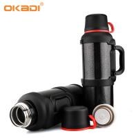 China 4L Large Capacity High Quality Steel Vacuum insulated Sports travel Water Bottle Metal Thermos Flask Car Mug With  Handlebar for sale