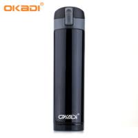 China 450ml High Quality Vacuum Double Wall Insulated Stainless Steel Thermal One-Touch Sports Water  Bottle with Safety lock for sale