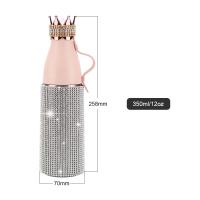 China 2021New Luxury Designer Double Wall Stainless Steel Vacuum Bling Water Bottle Diamond for sale