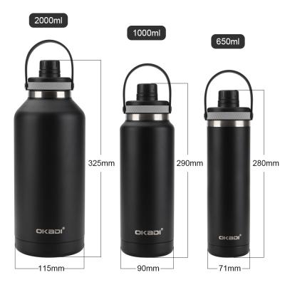 China Wholesale Double Wall Sport Vacuum Flask Wide Mouth Drink Metal Insulated Stainless Steel Water Bottle with Custom color Logo for sale