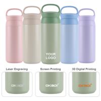 China High Quality 12oz Double Wall Stainless Steel Vacuum Sports Water Bottle with Handle for sale