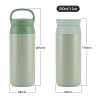 China High Quality 12oz Double Wall Stainless Steel Vacuum Sports Water Bottle with Handle for sale