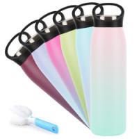 China Best Selling 24oz Stainless Steel Thermos Vacuum Sport Bottle Straight Water Bottle for sale