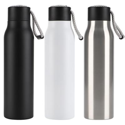 China 20oz Double Wall Stainless Steel Vacuum Thermos Sport Bottle Insulated Water Cup with Handle for sale