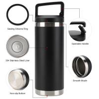 China Wholesale 18oz Durable Foldable Stainless Stain Water Bottle Double Wall Vacuum Flasks Thermoses Sport Insulated Water Bottle for sale