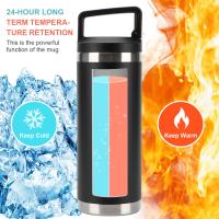 China Wholesale 18oz Durable Foldable Stainless Stain Water Bottle Double Wall Vacuum Flasks Thermoses Sport Insulated Water Bottle for sale
