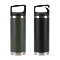 China Wholesale 18oz Durable Foldable Stainless Stain Water Bottle Double Wall Vacuum Flasks Thermoses Sport Insulated Water Bottle for sale