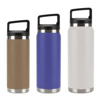 China Wholesale 18oz Durable Foldable Stainless Stain Water Bottle Double Wall Vacuum Flasks Thermoses Sport Insulated Water Bottle for sale