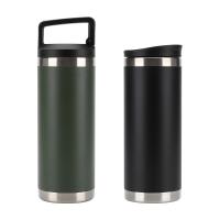 China Wholesale 18oz Durable Foldable Stainless Stain Water Bottle Double Wall Vacuum Flasks Thermoses Sport Insulated Water Bottle for sale