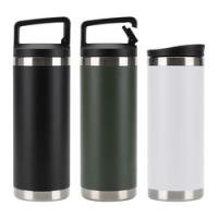 China Wholesale 18oz Durable Foldable Stainless Stain Water Bottle Double Wall Vacuum Flasks Thermoses Sport Insulated Water Bottle for sale