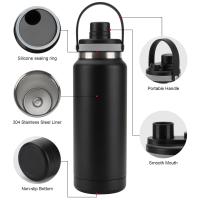 China Water Bottle 64oz with Handle, Half Gallon Food-grade Double Wall Vacuum Stainless Steel Insulated Jug Leakproof Keep Cold & Hot for sale
