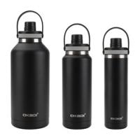 China Water Bottle 64oz with Handle, Half Gallon Food-grade Double Wall Vacuum Stainless Steel Insulated Jug Leakproof Keep Cold & Hot for sale