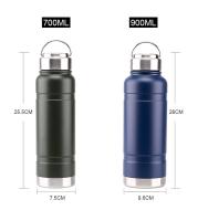 China 520ml/700ml/800ml Vacuum Sports Bottle Plain Stainless Steel Vacuum Tumbler Portable Sport Water Bottle for sale