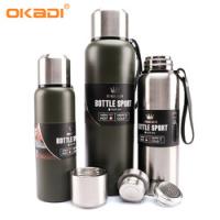 China 520ml/750ml/1500ml Vacuum Sports Bottle Insulated Double Wall Vacuum Sport Drinking Bottle With Rope for sale