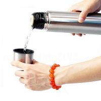 China 1812 Oz 10oz 350ml-1000ml Vacuum Sports Bottle Classical Sliver Wall With A Cup Lid Coffee Mug for sale