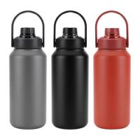China 1 Litre 1300ml Stainless Steel Vacuum Flask Bottle Thermos Large Capacity Small Mouth for sale