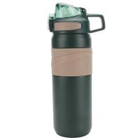 China 2022 New Products 500ml 18/10 Stainless Steel Sport Vacuum Water Bottle With Handle and Silicone Straw Lid for sale