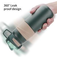 China 2022 New Products 500ml 18/10 Stainless Steel Sport Vacuum Water Bottle With Handle and Silicone Straw Lid for sale