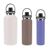 China 0.75L/1L/2L Portable Sports Vacuum Bottle With Handle Lid Stainless Steel for sale
