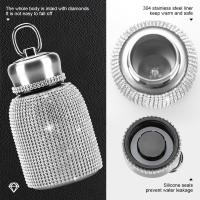 China Newest Designs Luxury Diamond Thermos Water Bottles Stainless Steel Vacuum Flask 12OZ for sale