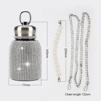 China Newest Designs Luxury Diamond Thermos Water Bottles Stainless Steel Vacuum Flask 12OZ for sale