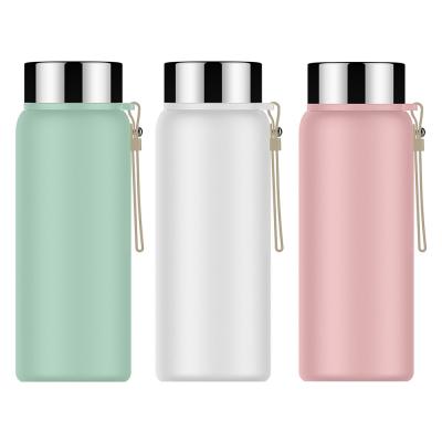 China 380ml Sports Thermos Flask With Belt Woman 304 Stainless Steel Vacuum Flask for sale