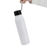 China Vacuum Flask 600ml Double Wall Vacuum Insulated Stainless Steel Water Bottle With Nylon Rope for sale