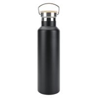 China 2023 Hot Double wall thermal thermos bottle 500ml stainless steel vacuum flask with BAMBOO lid for sale