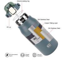 China 2 Litre 2 Quart  1.3L/1.7L Vacuum Sports Bottle 304 Stainless Steel   With Silicone Straw Lid for sale