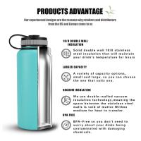 China 2023 Different lid Portable Insulated Promotional Stainless Steel Multiple capacity Water Bottle  Customizable for sale