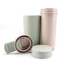 China 18OZ Hot Sale Reusable and Environmental Cups BPA Free Wheat Straw Water Bottles for sale